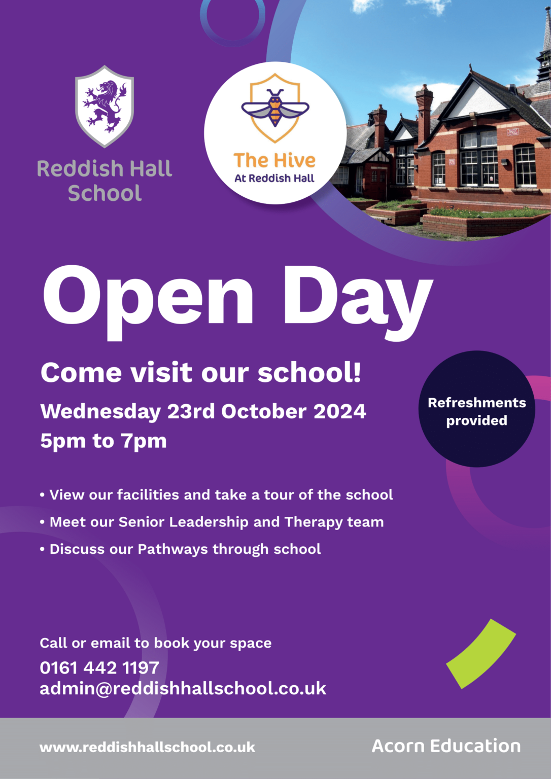 Open Day - October 2024 - Reddish Hall School